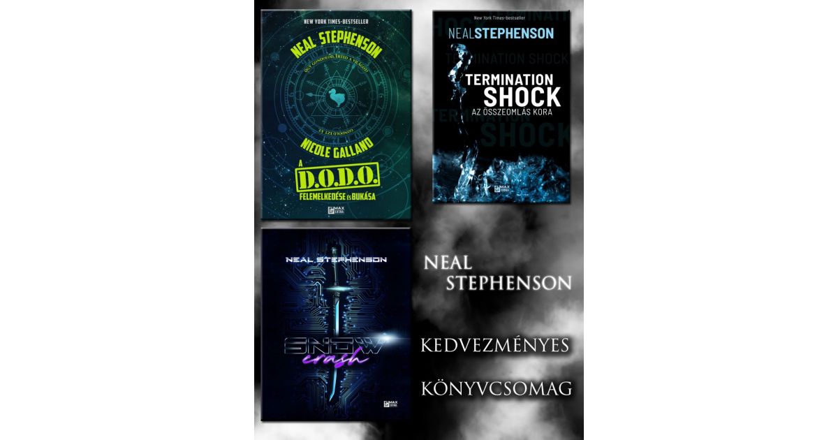 Neal Stephenson akciós sci-fi könyvcsomag (A DODO felemelkedése és ...